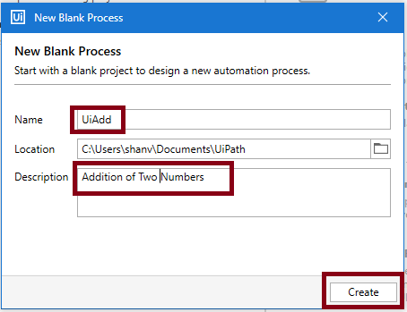 Adding Two Numbers With Arguments Using Uipath Studio