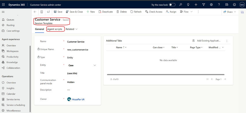 Agent scripts in Customer Service Workspace - Dynamics 365