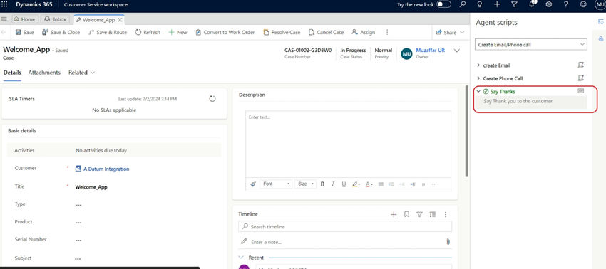 Agent scripts in Customer Service Workspace - Dynamics 365 Agent scripts in Customer Service Workspace - Dynamics 365
