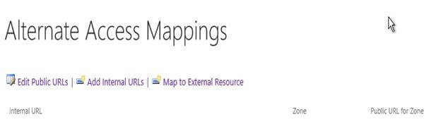 Alternate Access Mappings On Web Applications In SharePoint 2013 Central Administration