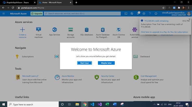 Angular 10 Project In Azure Devops Cicd With Azure Repos Or Github And Hosting In Azure App