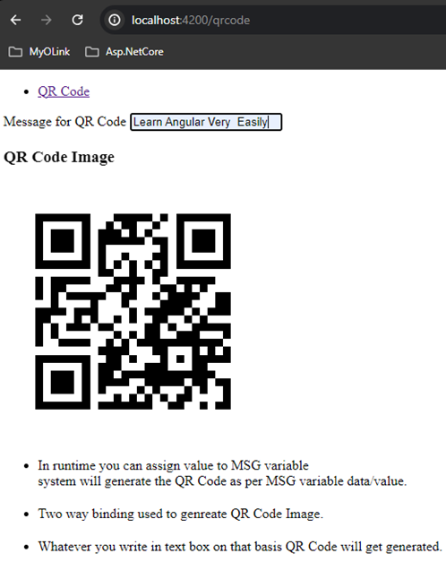 Angular 18 Create QR Code using ng-qrcode Angular 18 Create QR Code using ng-qrcode