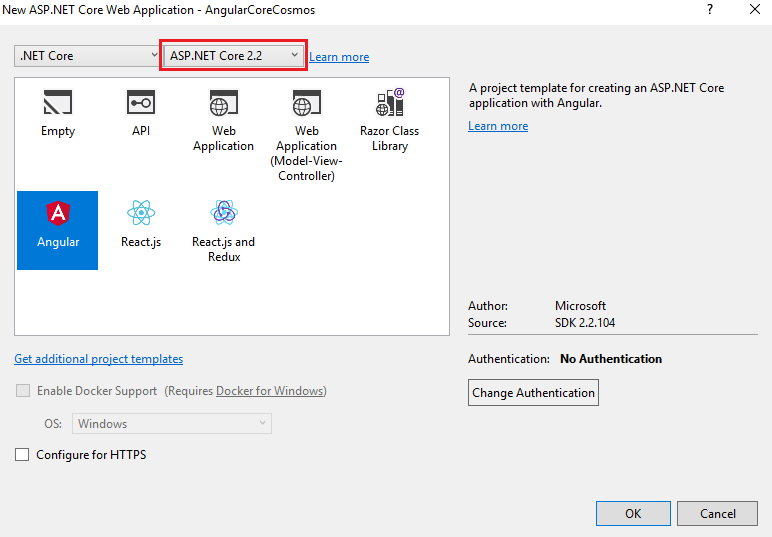 Angular App With ASP.NET Core And Cosmos DB