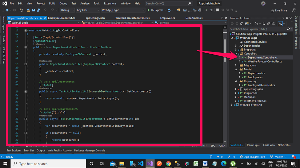Application Insights In Mvc Core And Web Api Core 7049
