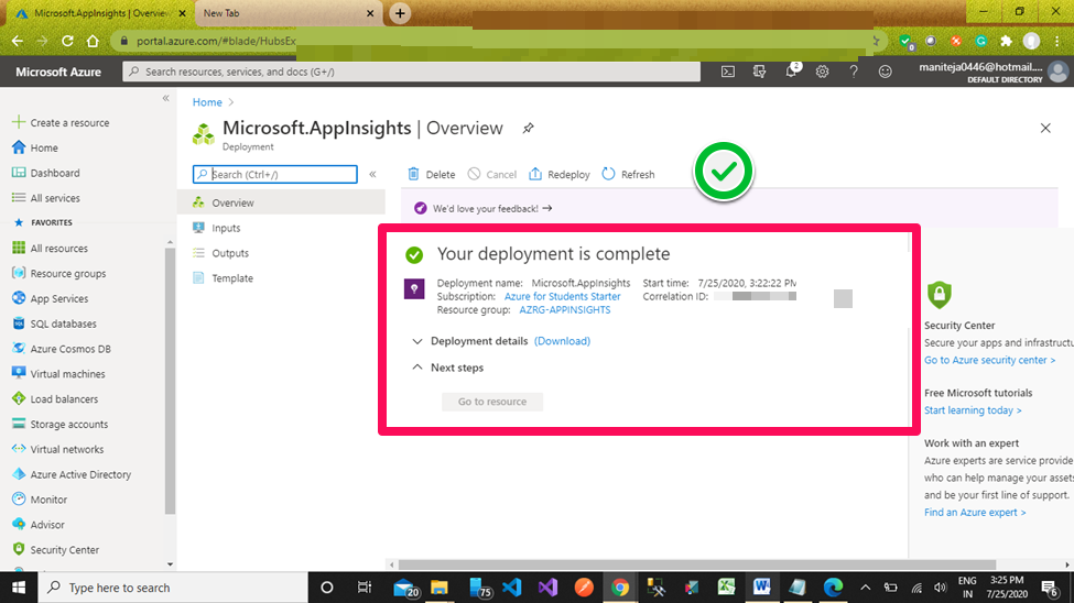 Application Insights In Mvc Core Web Api Core And Entity Framework Core