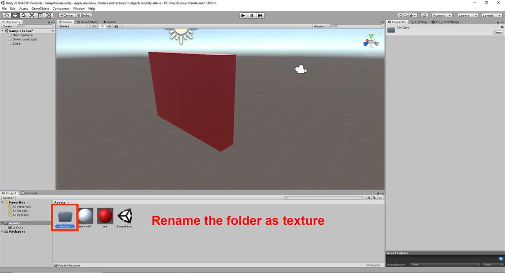 Apply Materials, Shaders And Textures To Objects In Unity