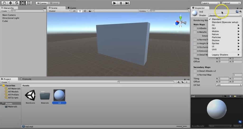 Apply Materials, Shaders And Textures To Objects In Unity