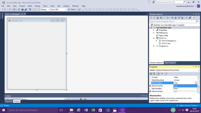 Performing Arithmetic Operation of Two Variable Using Windows Form Application In Visual Studio 2017