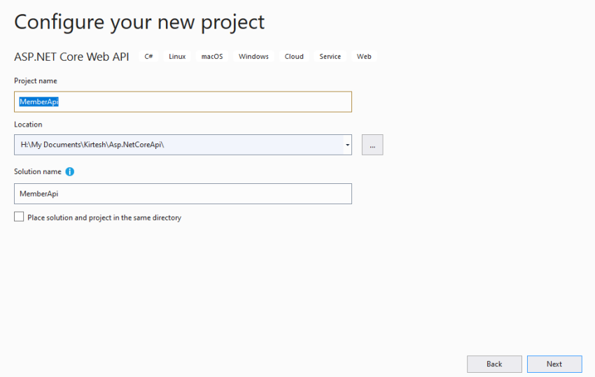 ASP.NET Core 5.0 Web API