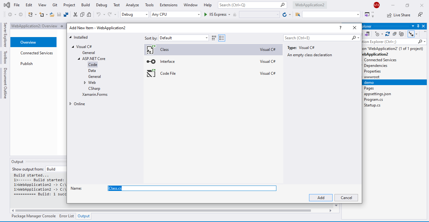ASP.NET CORE - CRUD Using Dependency Injection