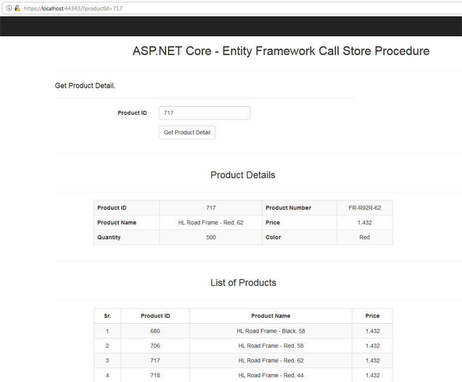 Aspnet Core Entity Framework Call Store Procedure 