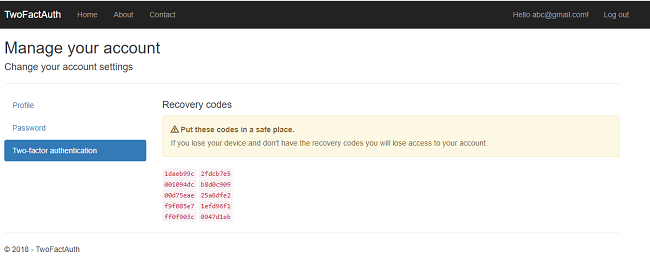 ASP.NET Core - Two Factor Authentication Using Google Authenticator