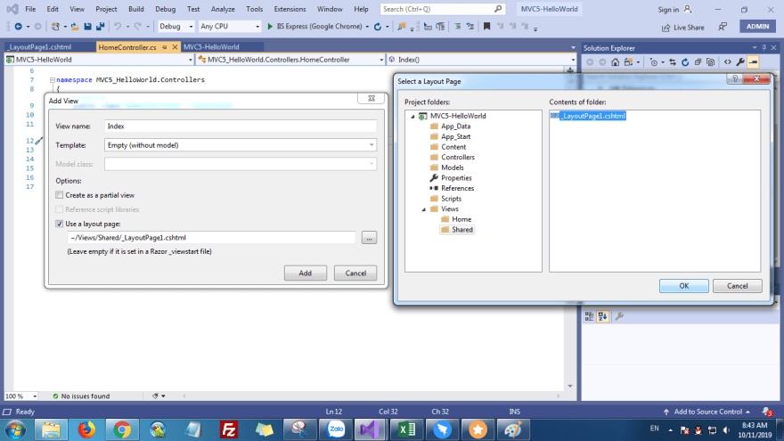 ASP.NET MVC 5 Hello World ASP.NET MVC 5 Hello World