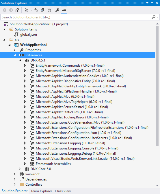 Asp Mvc 6 New Folder Structure