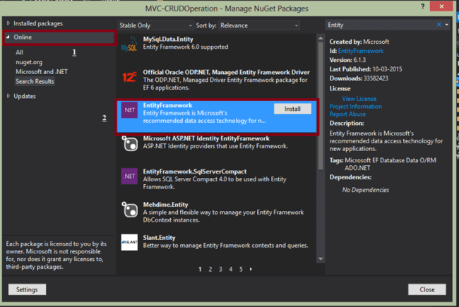 Aspnet Mvc Crud Operation Using Entity Framework Without Writing Single Code 