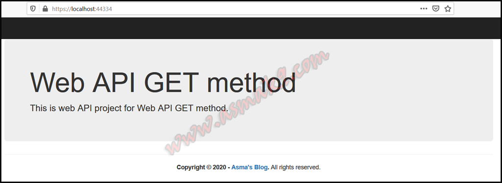 ASP.NET MVC - REST Web API GET Method ASP.NET MVC - REST Web API GET Method