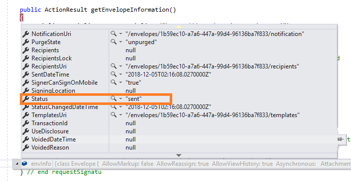 Asp Mvc 5 Docusign Sign On A Document And Track Envelopes