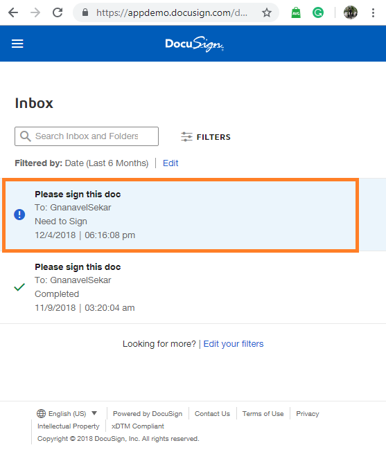 ASP.NET MVC 5 - DocuSign - Sign On A Document And Track Envelopes