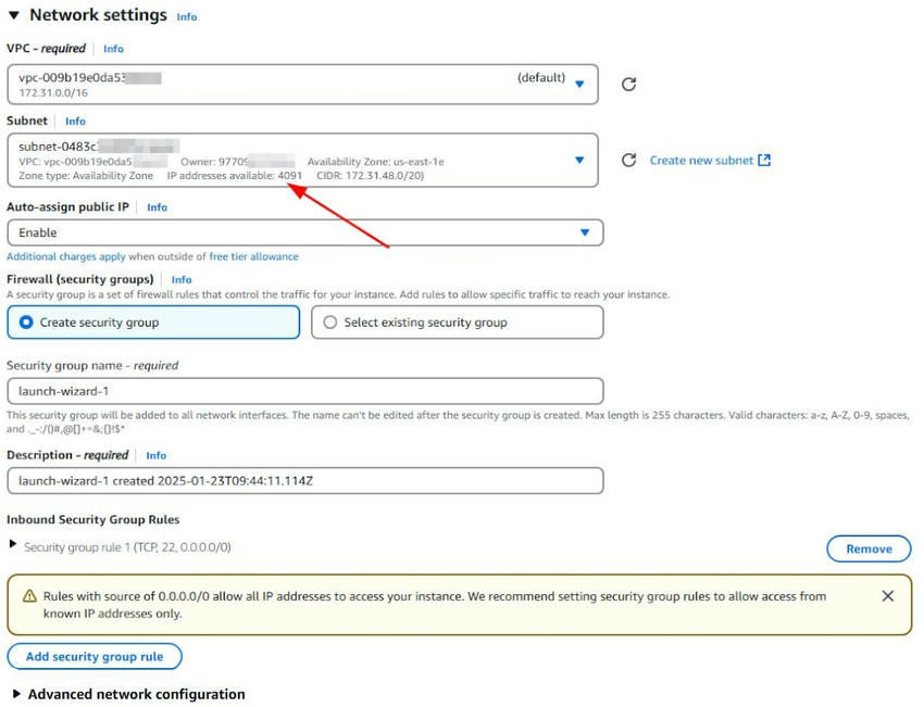 Assigning a Static Private IP While Launching an Instance in AWS