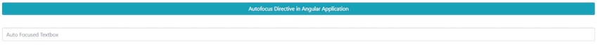Autofocus Directive in Angular
