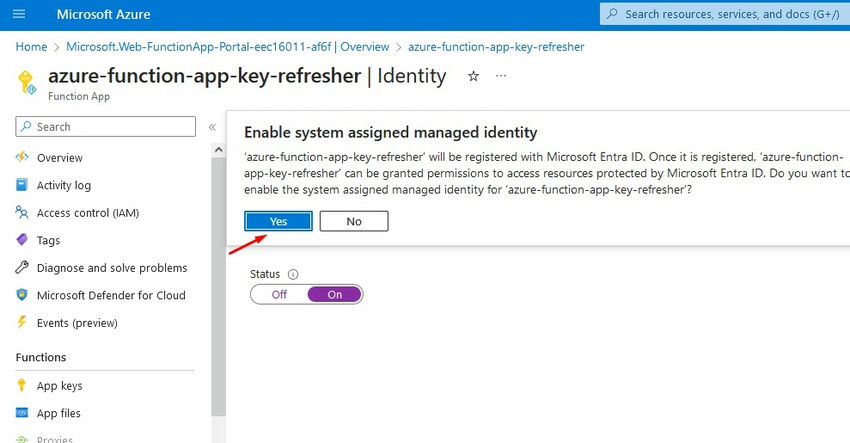 Automate Azure Key Vault Key Refresh with Managed Identity