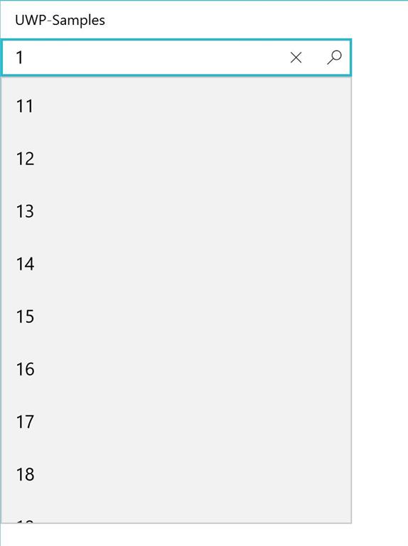 AutoSuggestBox In UWP