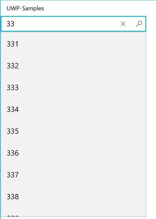 AutoSuggestBox In UWP