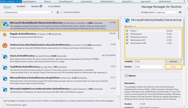 Azure Active Directory Login In Xamarin.Forms