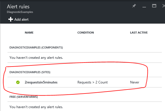 Azure App Service - Configure Error Alert Rules