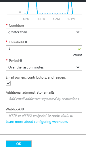 Azure App Service - Configure Error Alert Rules
