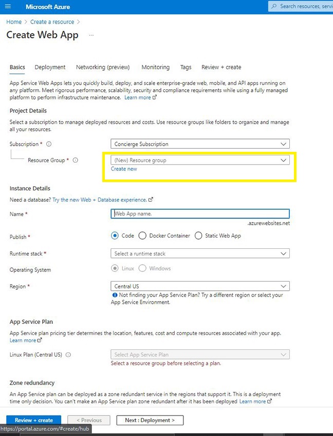 Azure App Service - Creating Node.js Web App