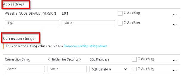 Azure App Service Web Config Vs Application Settings