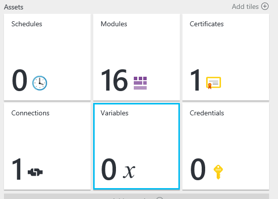 Azure Automation: Assets - Variables Azure Automation: Assets - Variables