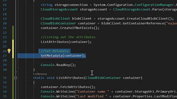 Azure Blob Storage Service Uploading A Blob And Set Container Propertied With Metadata Part Two