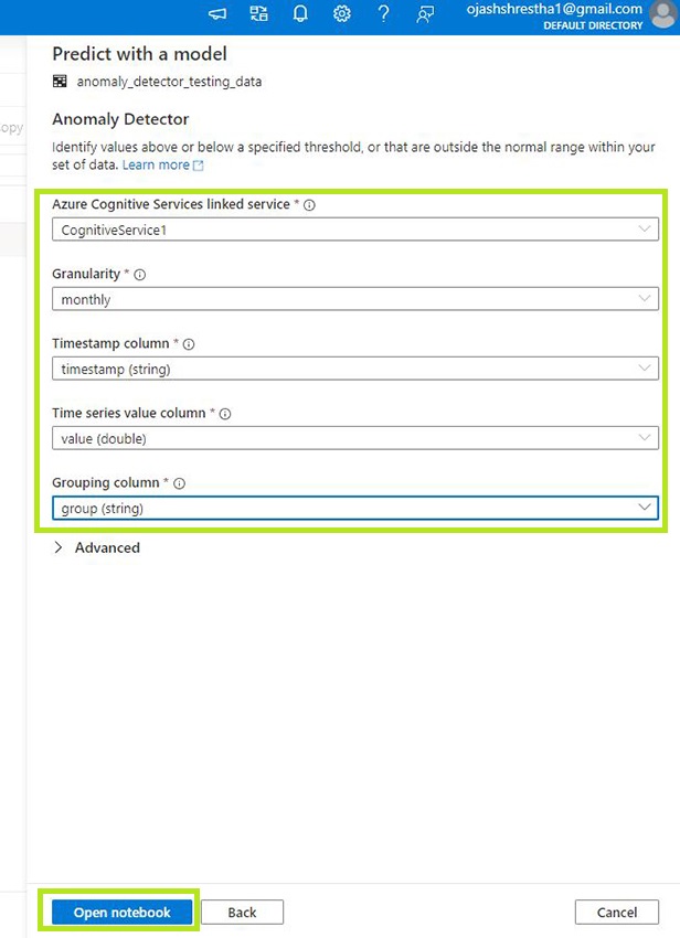 Azure Cognitive Services Anomaly Detection