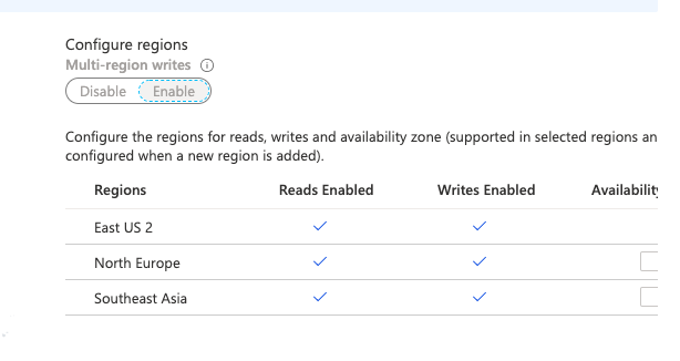 Azure Cosmos DB - SQL API Geo-Replication Using EF Core