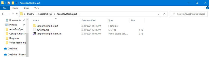 Azure DevOps: Create Organization, Project, Commit .NET Solution