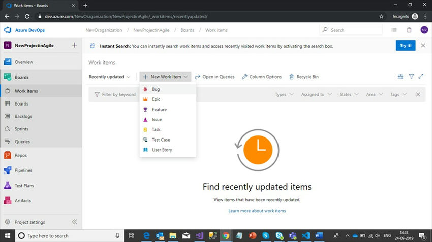 Azure Devops Project Configuration - Overview and Boards - Part 2