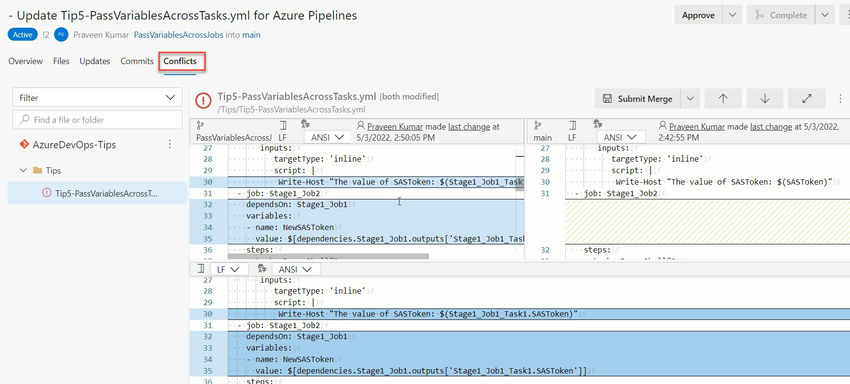 Azure DevOps: Resolve Merge Conflicts with Pull Request Extension