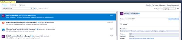 Azure Function With Entity Framework