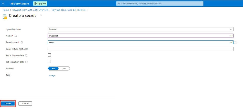 Azure Key Vault Creation, RBAC Setup, User Addition, Secret Management