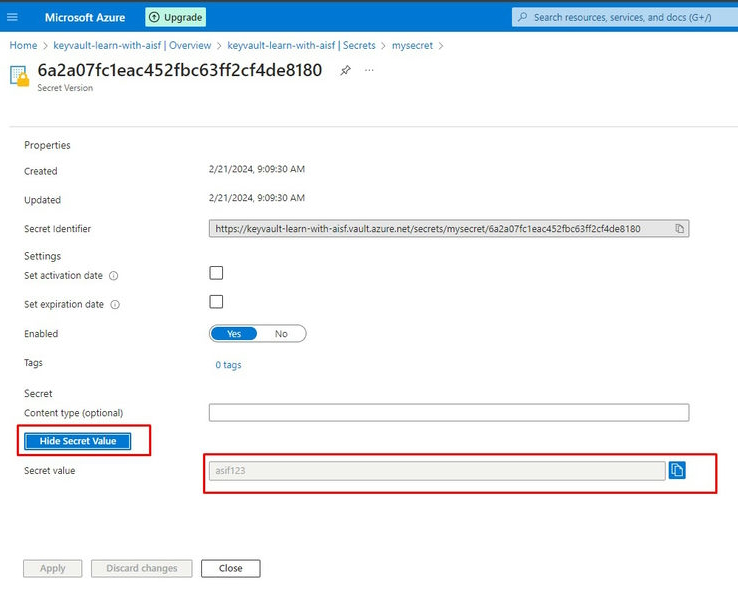 Azure Key Vault Creation, RBAC Setup, User Addition, Secret Management