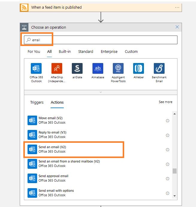 Azure Logic App - Automatically Send Email With RSS Feed Trigger