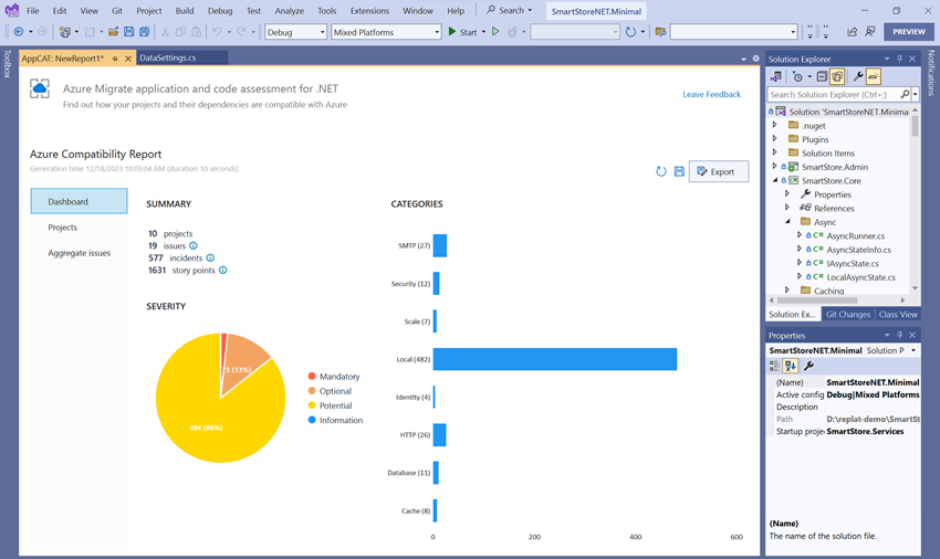 Azure Migrate Application and Code Assessment Tool for .NET Azure Migrate Application and Code Assessment Tool for .NET