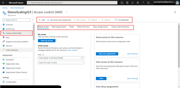 Azure RBAC Role Based Access Control Demonstration With Azure App Service