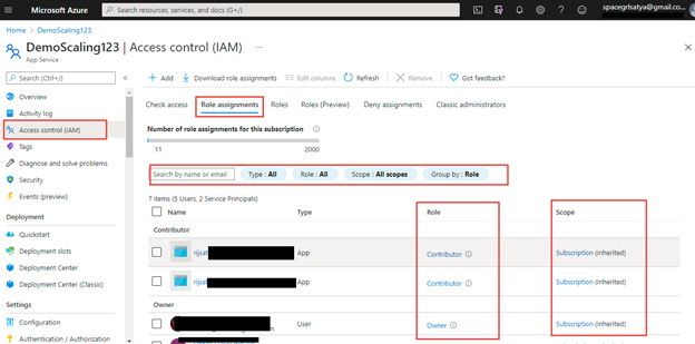 Azure RBAC Role Based Access Control Demonstration With Azure App Service