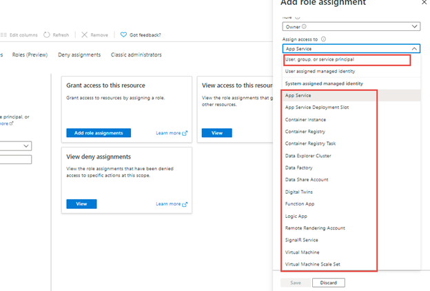 Azure RBAC Role Based Access Control Demonstration With Azure App Service