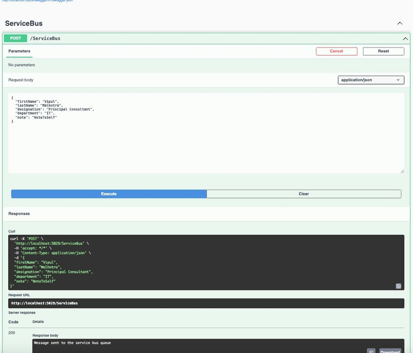 Azure service bus queue with .net core and python