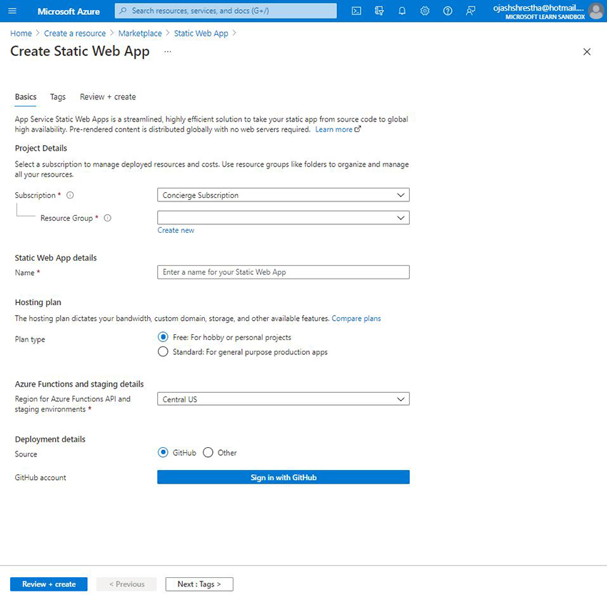Azure Static Web Apps