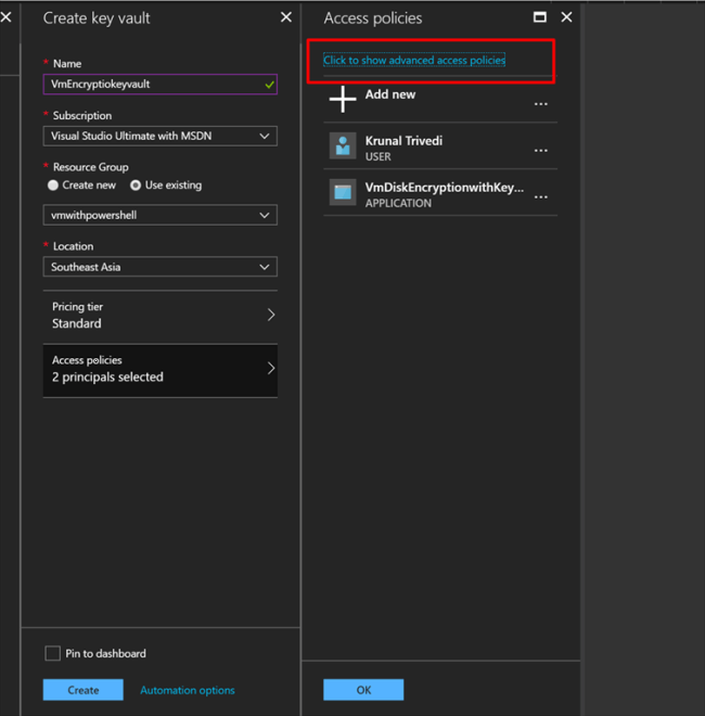 Azure Virtual Machine Disk Encryption With Azure Key-Vault
